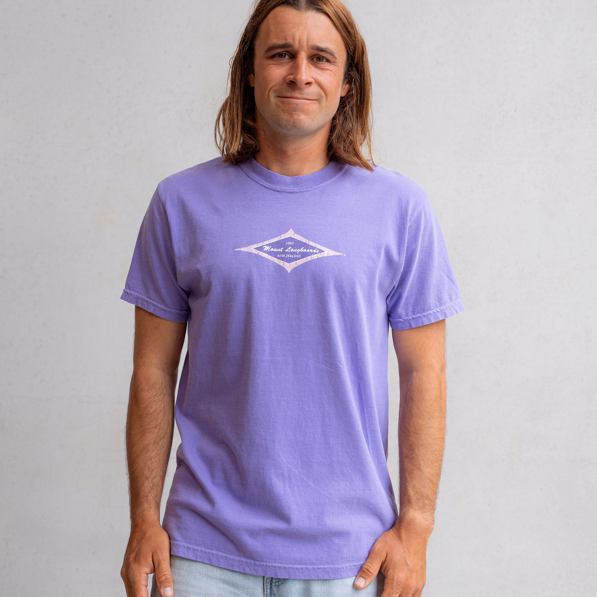 Vintage 80s Surf Diamond Tee - Mauve – Mount Longboards
